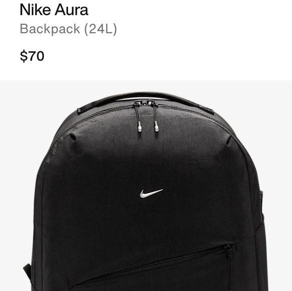 Nike | Bags | Nike Aura Black Backpack | Poshmark